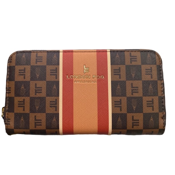 London Fog | Bags | London Fog Gianna Signature Zip Around Wallet ...
